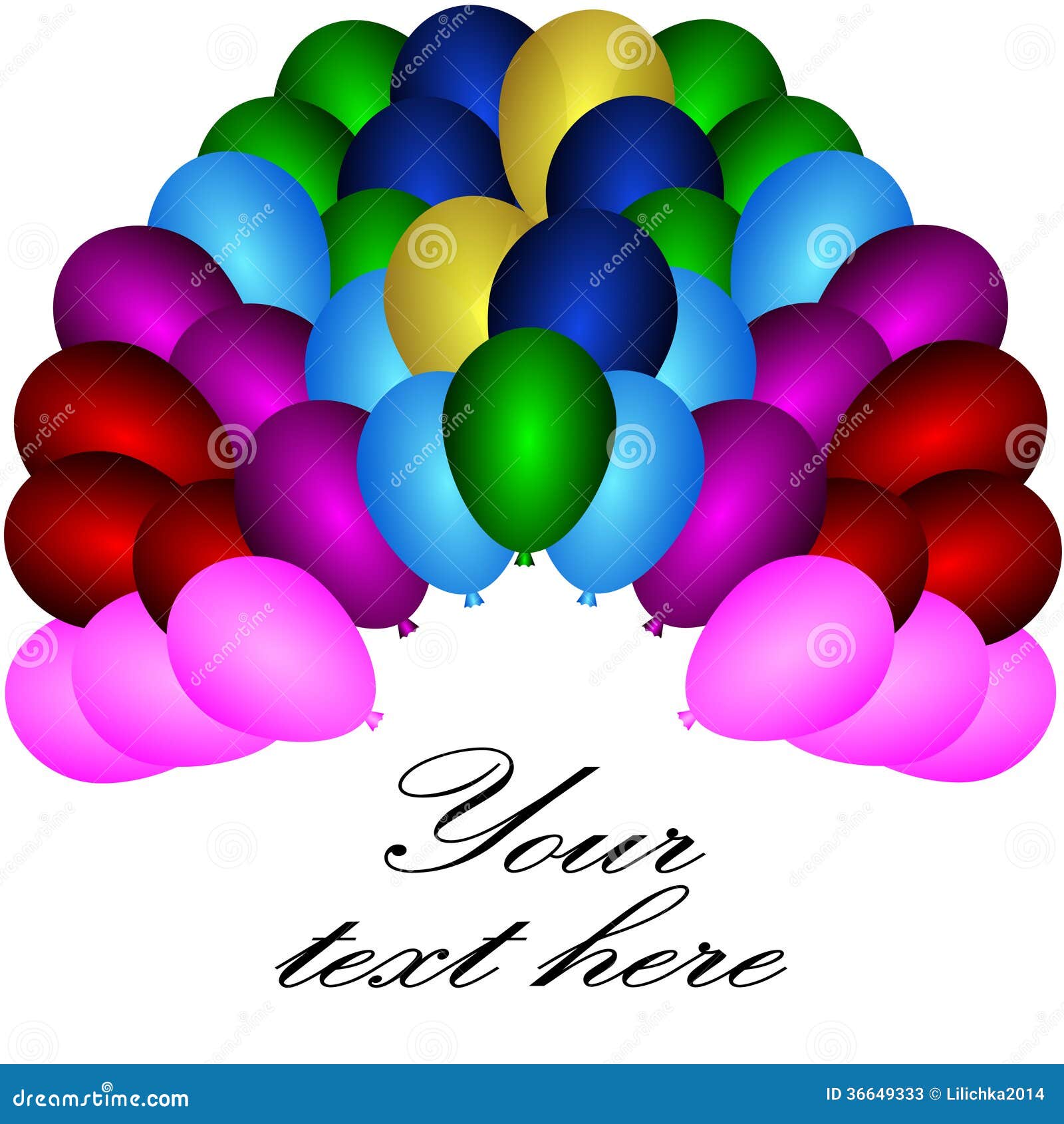 Holiday Banners with Colorful Balloons Stock Illustration ...
