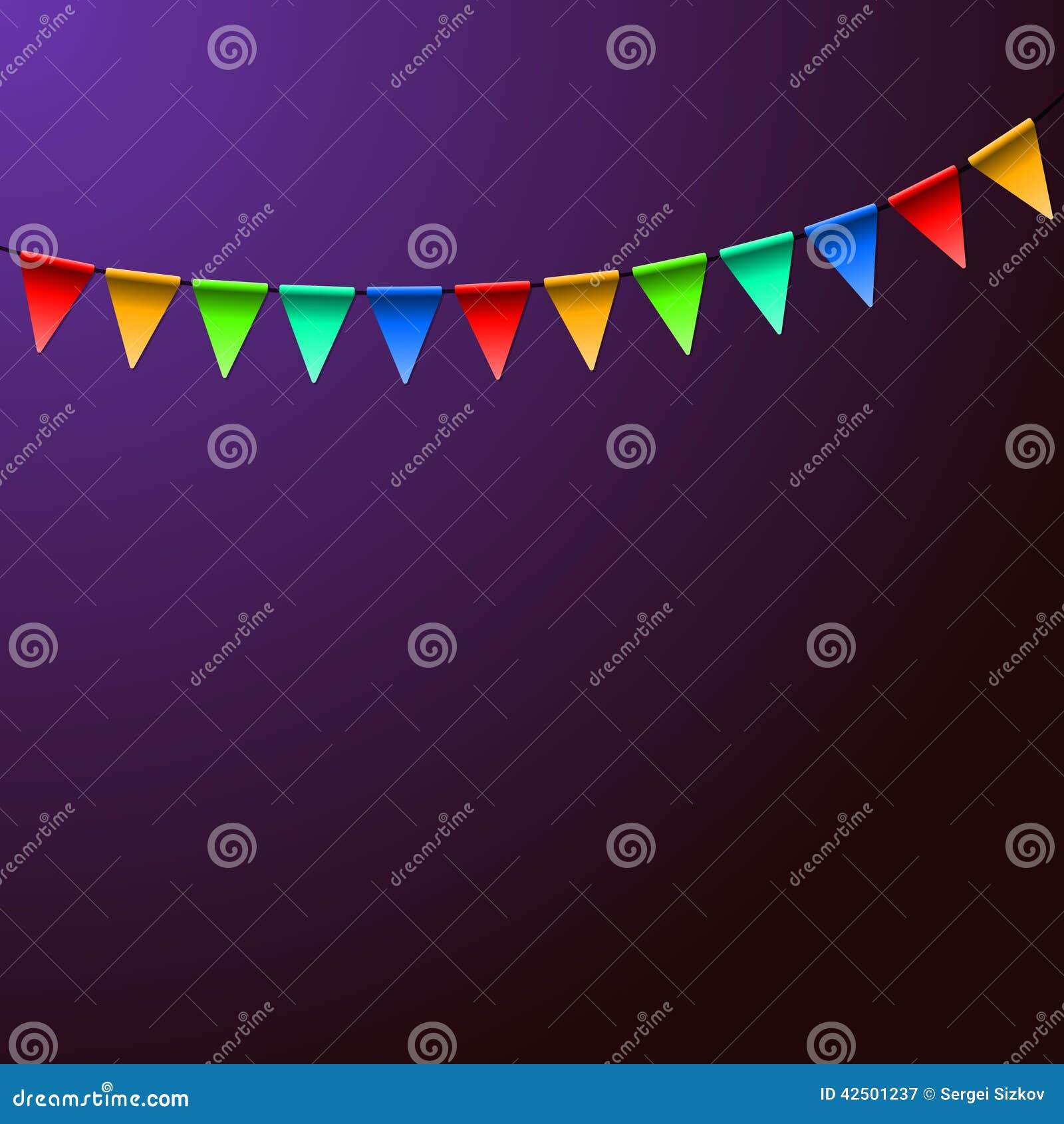 Holiday Birthday Colorful Flags. Vector Background Stock Vector ...