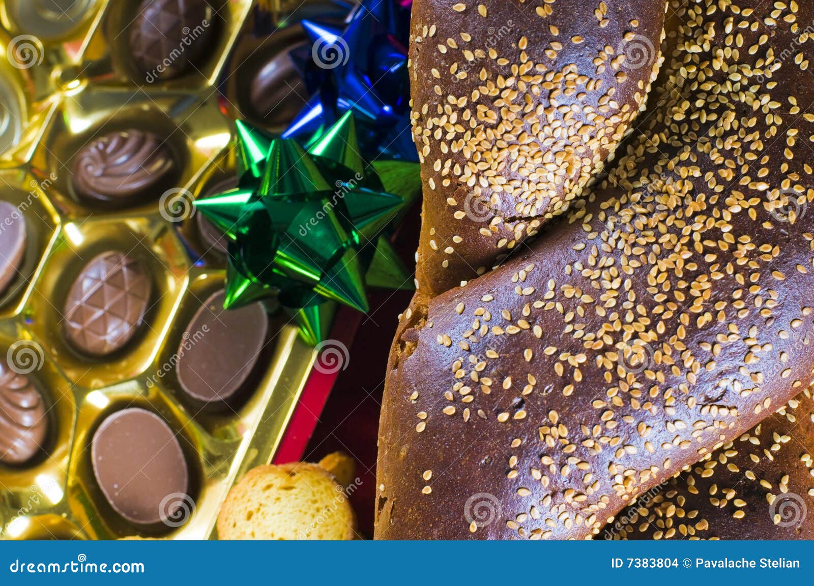 Holiday bread and candy stock photo. Image of celebration - 7383804