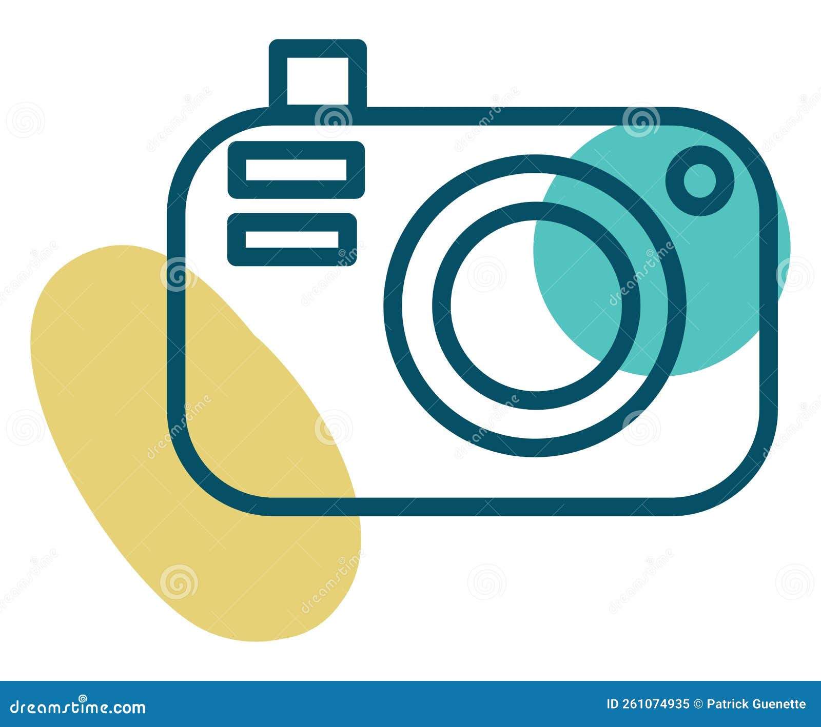 Holiday camera, icon stock vector. Illustration of design - 261074935