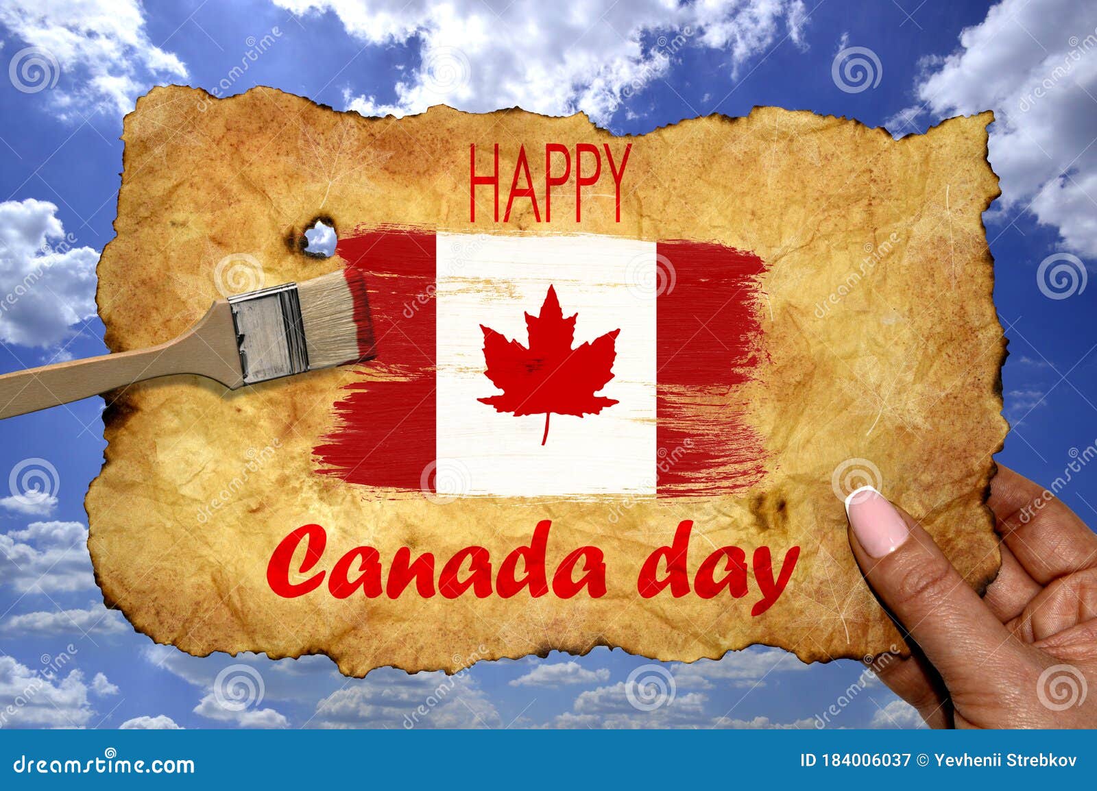 Holiday Canada Day. Maple Leaf and National Flag of Canada Stock Image ...