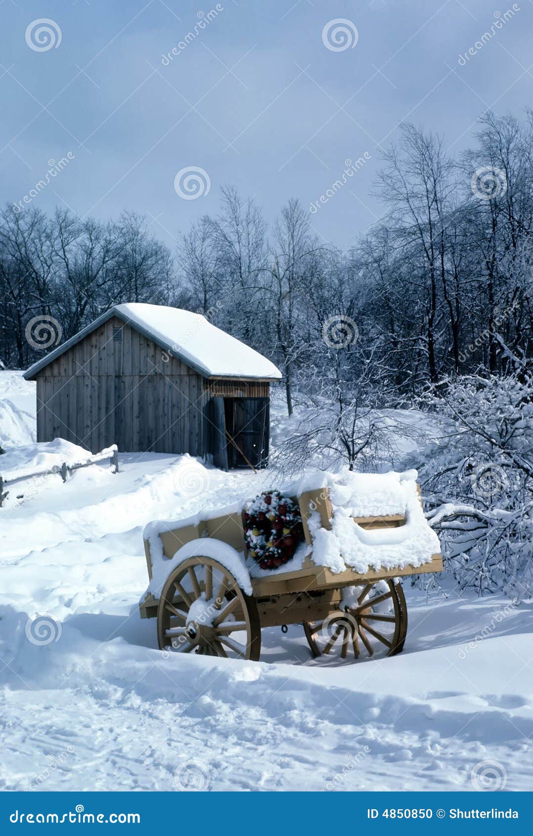 Holiday cart stock photo. Image of decorate, christmas - 4850850