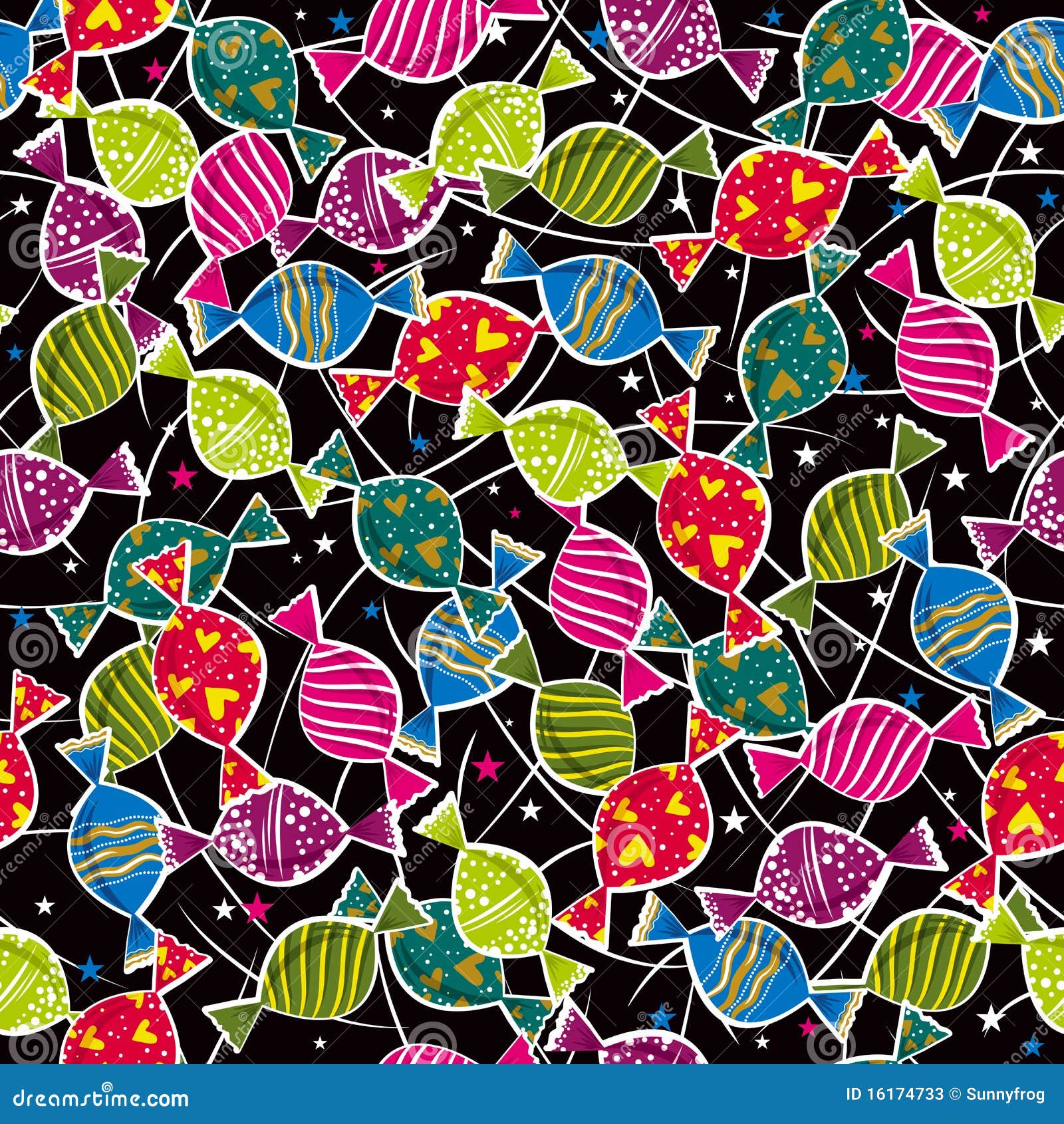 Holiday Color Pattern with Candys Stock Vector - Illustration of ...