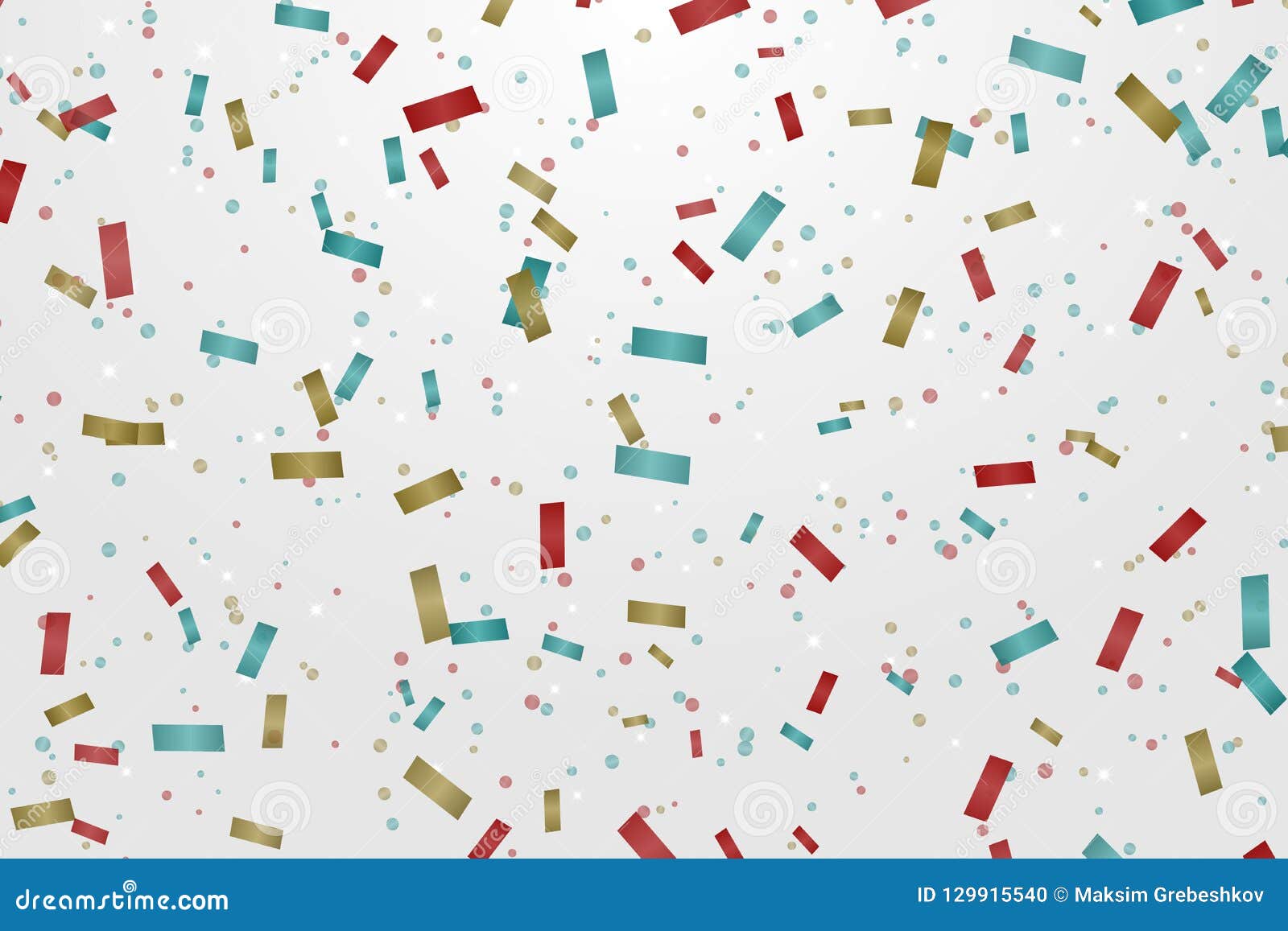 Holiday Confetti Pattern for Greeting Cards Stock Illustration ...