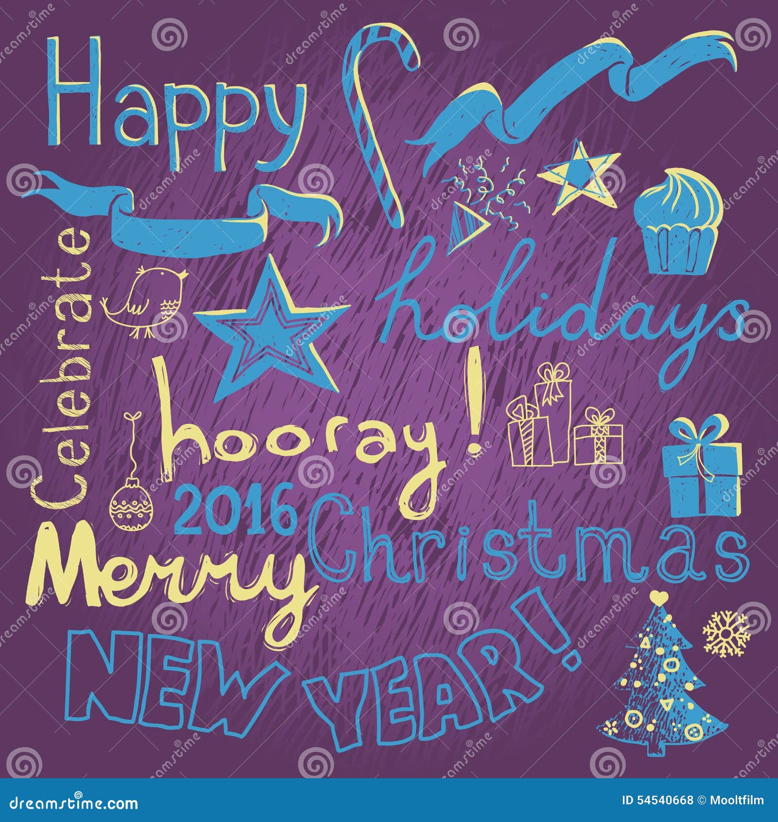 Holiday doodle stock vector. Illustration of hooray, doodle - 54540668