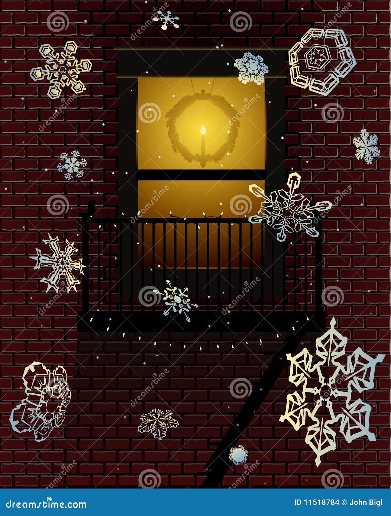 Holiday fire escape stock vector. Illustration of escape - 11518784