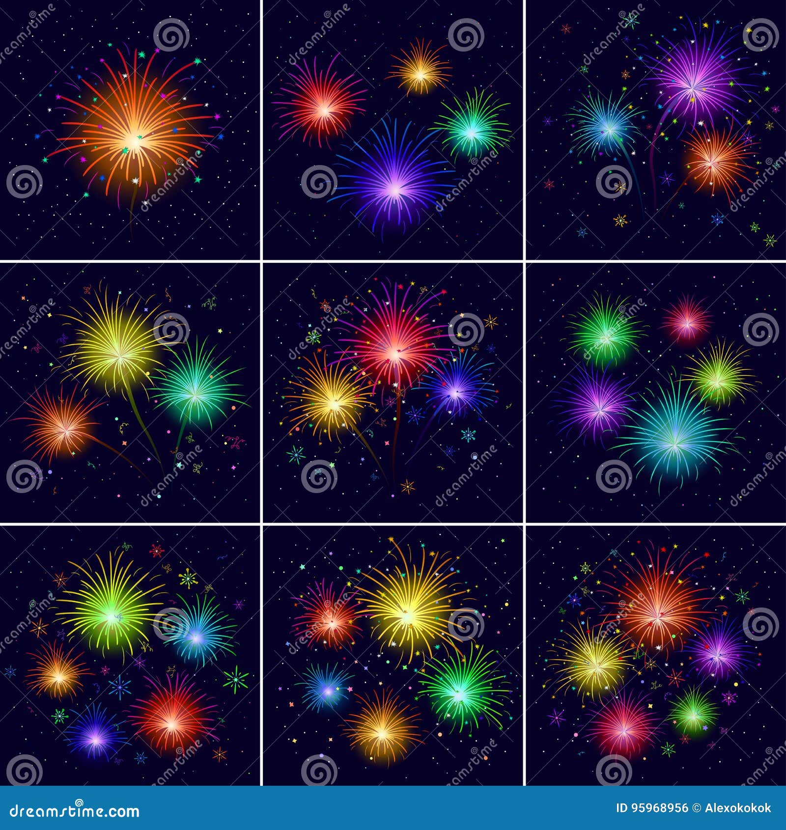 Holiday Firework Background Stock Vector - Illustration of colorful ...