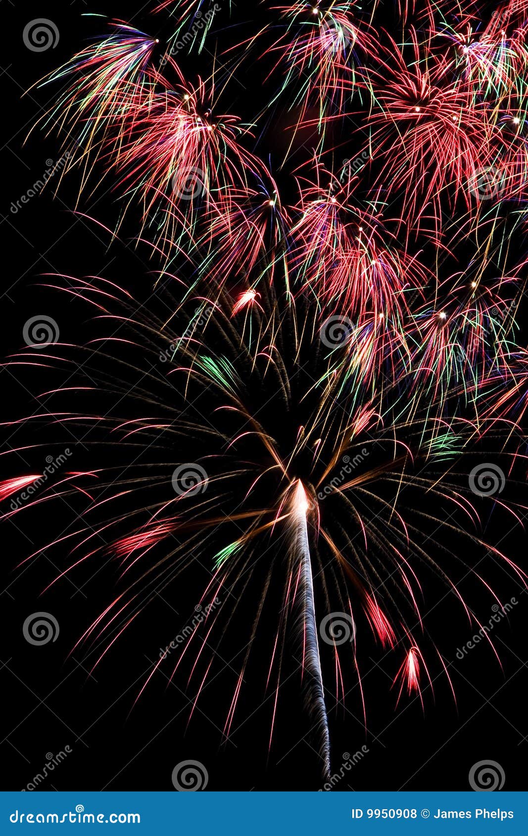 Holiday Fireworks Celebration Display Stock Photo - Image of ...
