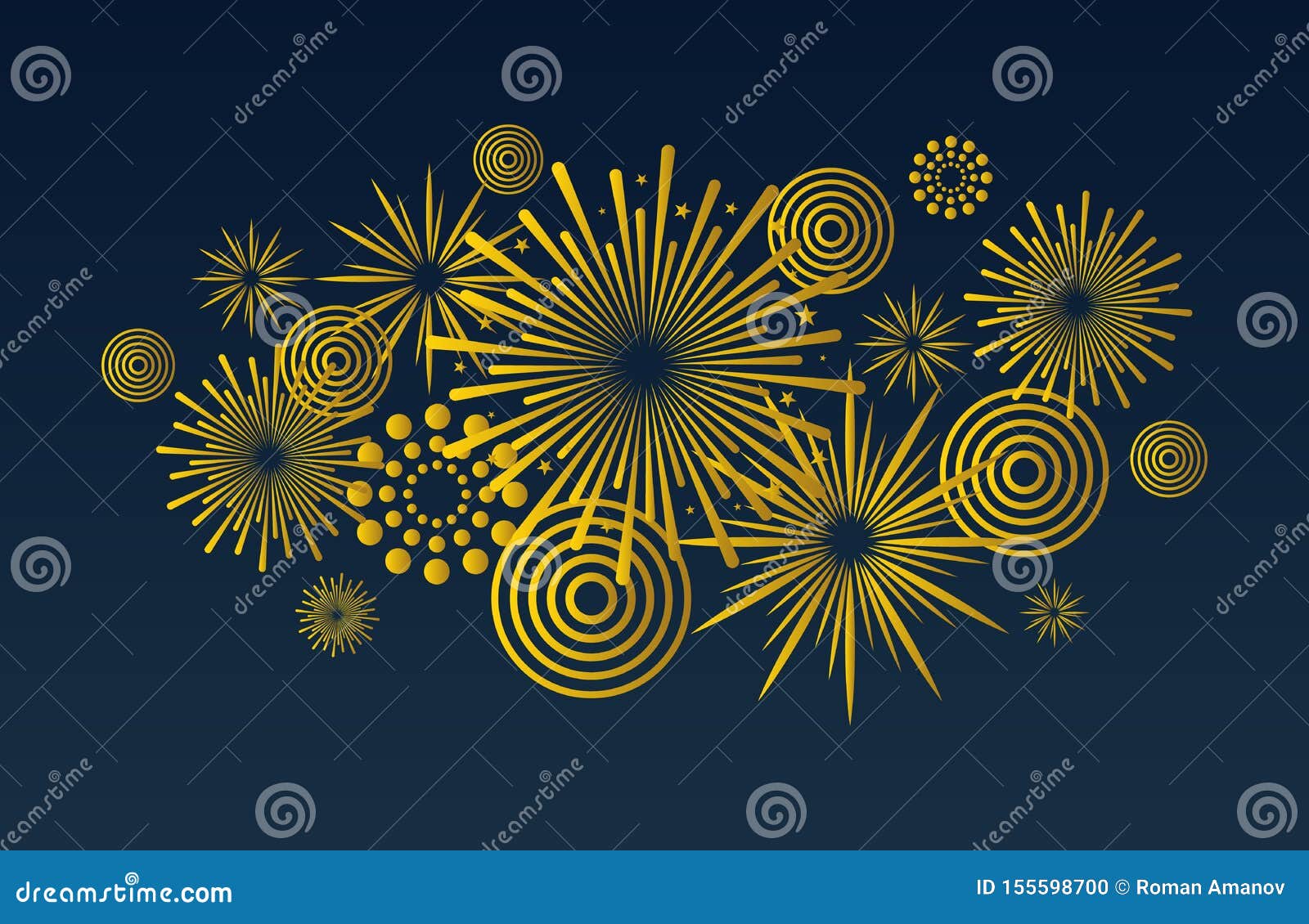 Holiday Fireworks. Festive Vector Background. Stock Vector ...