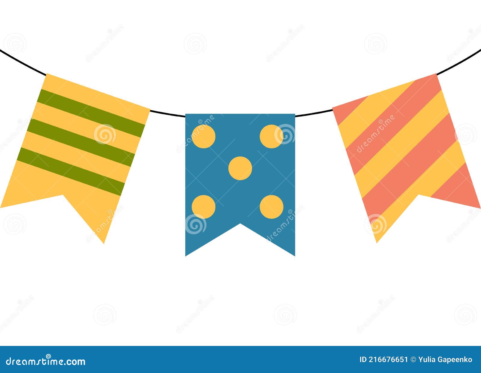 Flags On Rope. Vector Drawing Royalty-Free Stock Image | CartoonDealer ...