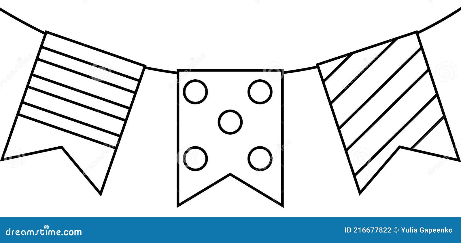 Flags On Rope. Vector Drawing | CartoonDealer.com #88448494