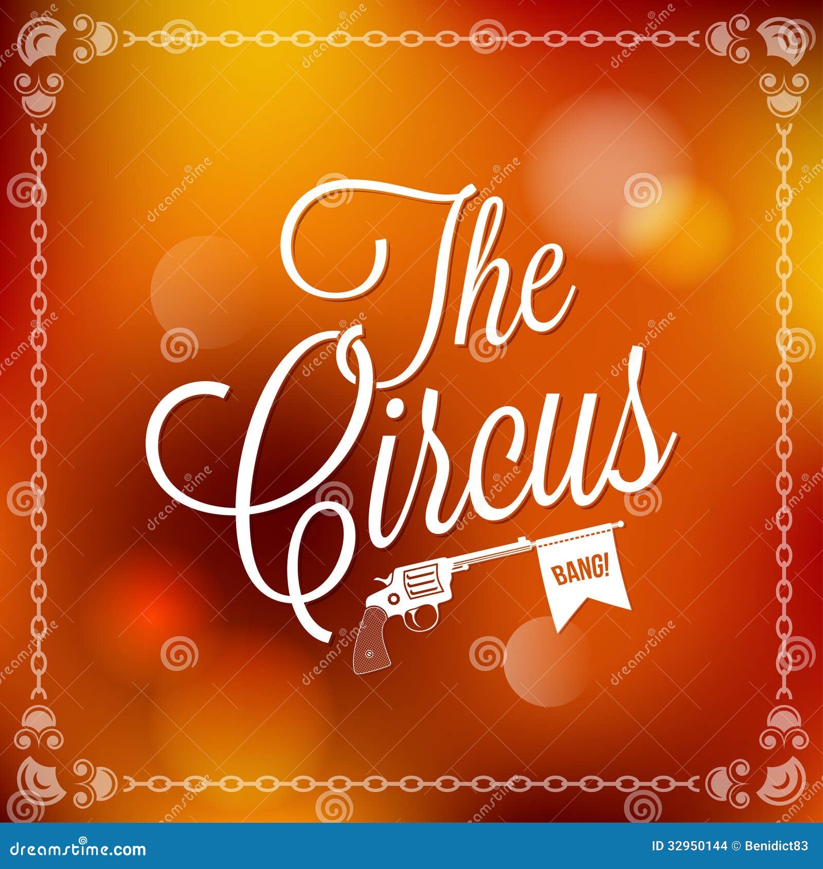 Frame With Circus Tent Cartoon Vector | CartoonDealer.com #232688753