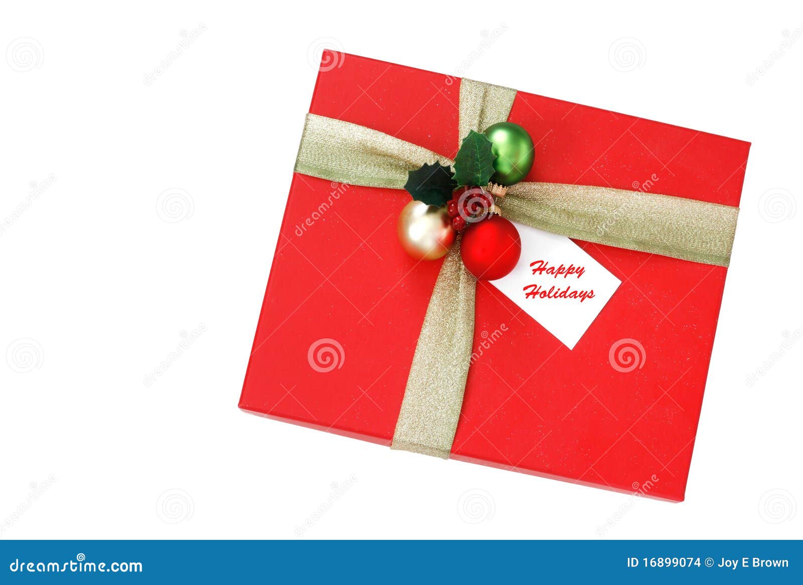 Holiday gift box stock photo. Image of gold, christmas - 16899074