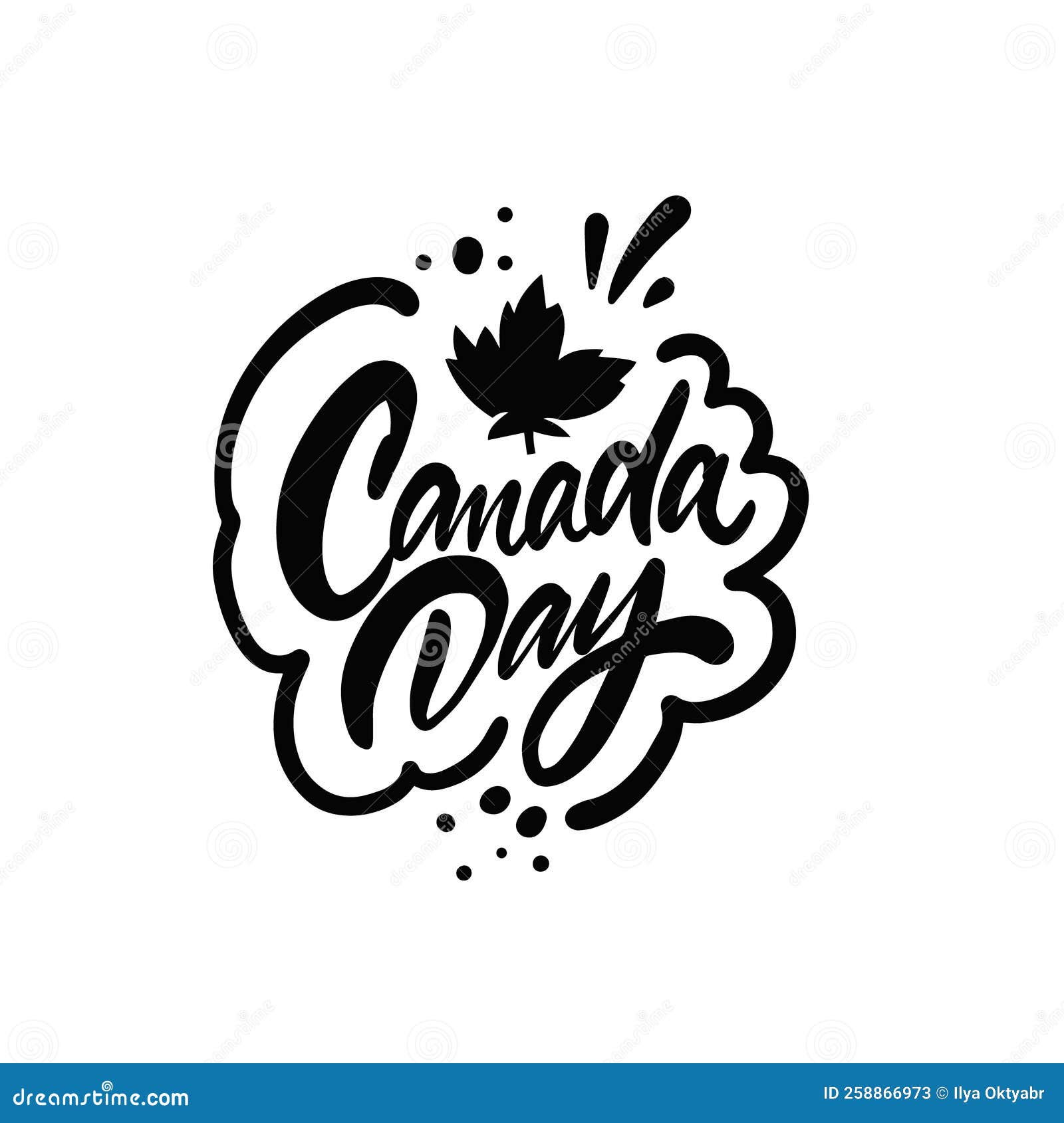 Holiday Gift Card Phrase. Canada Day. Vector Calligraphy Text Stock ...