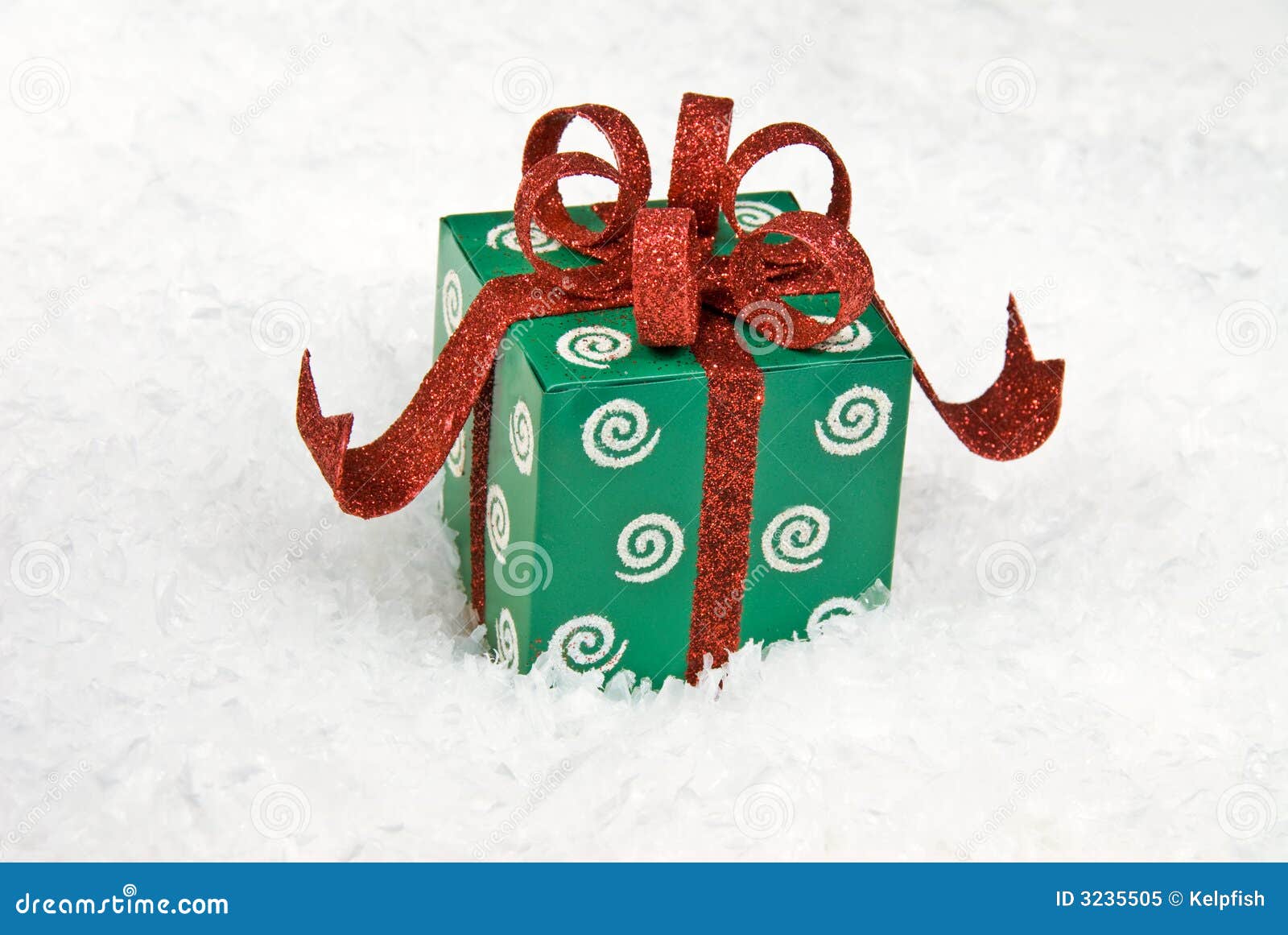 Holiday gift in snow stock image. Image of santa, teddy - 3235505