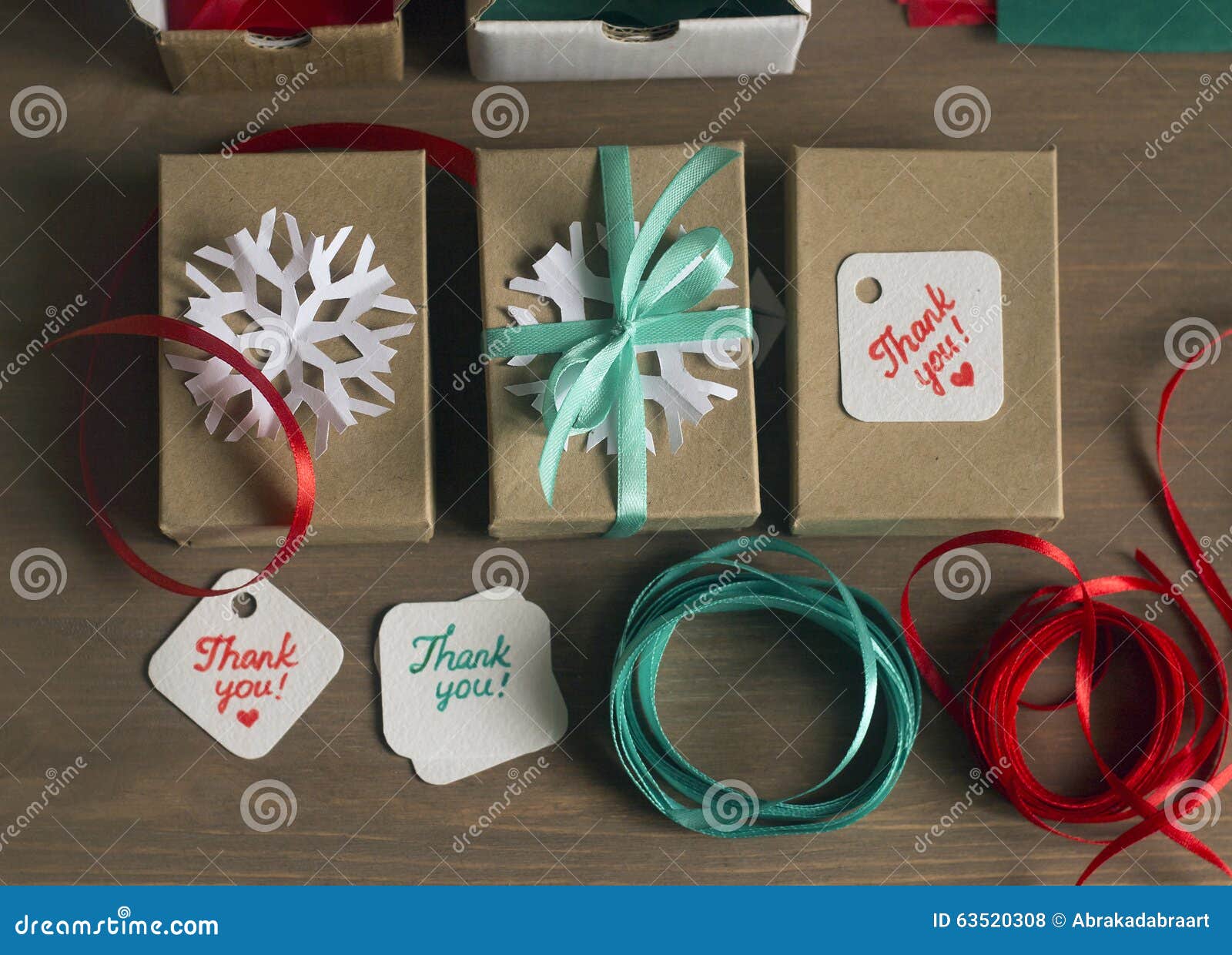 Holiday Gift Wrapping, Packaging Process, Packaging Materials Stock ...