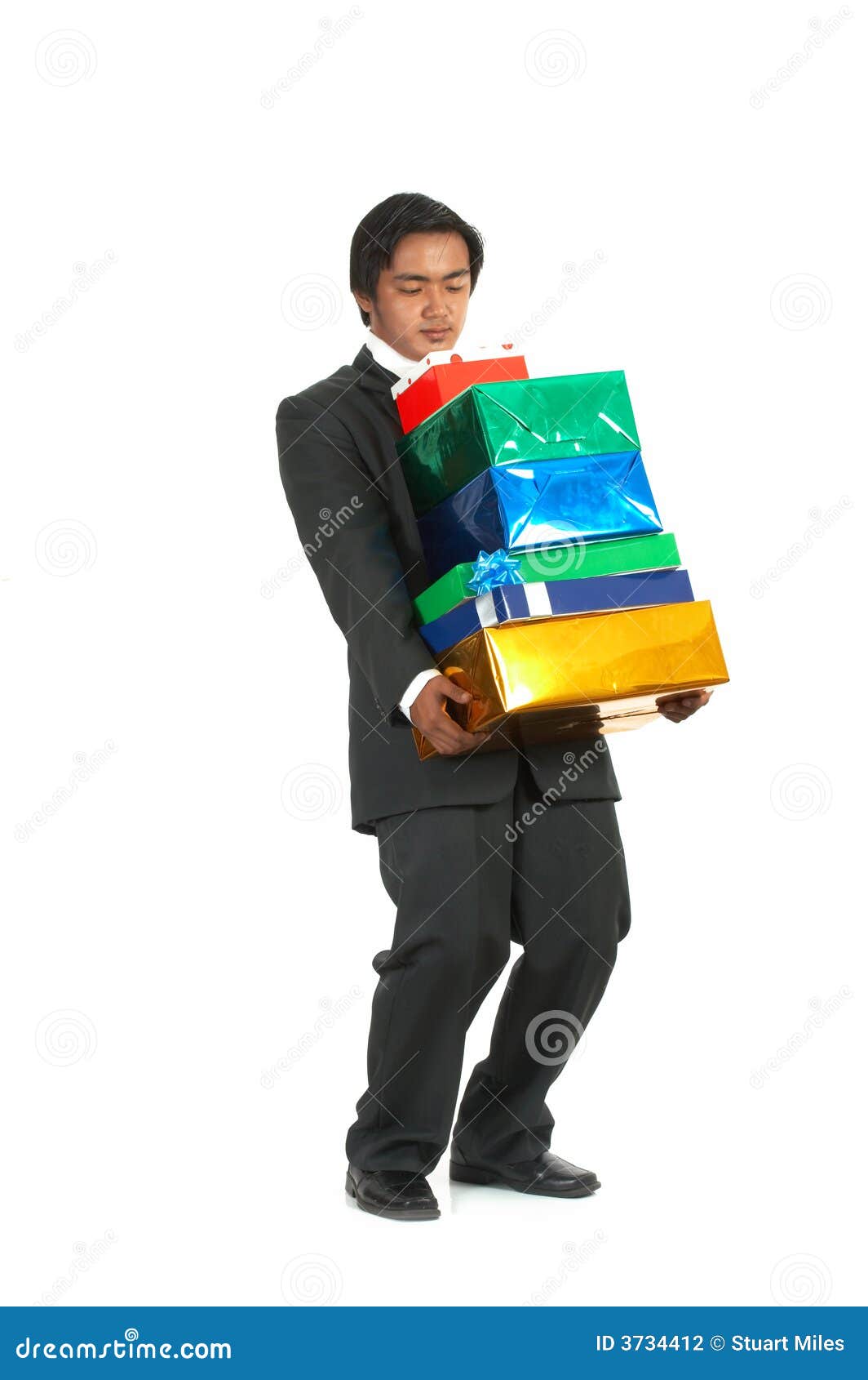 Holiday gifts stock photo. Image of lifting, carrying - 3734412