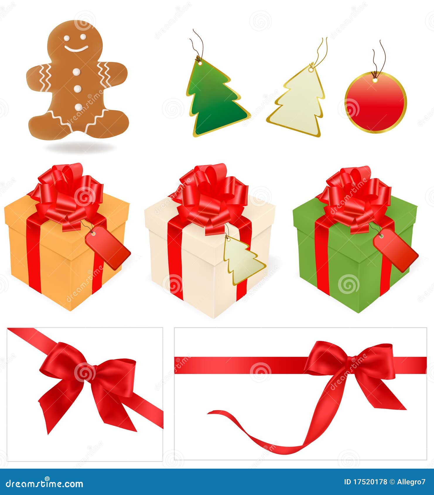 Holiday Gifts and Elements. Stock Vector - Illustration of celebrate ...