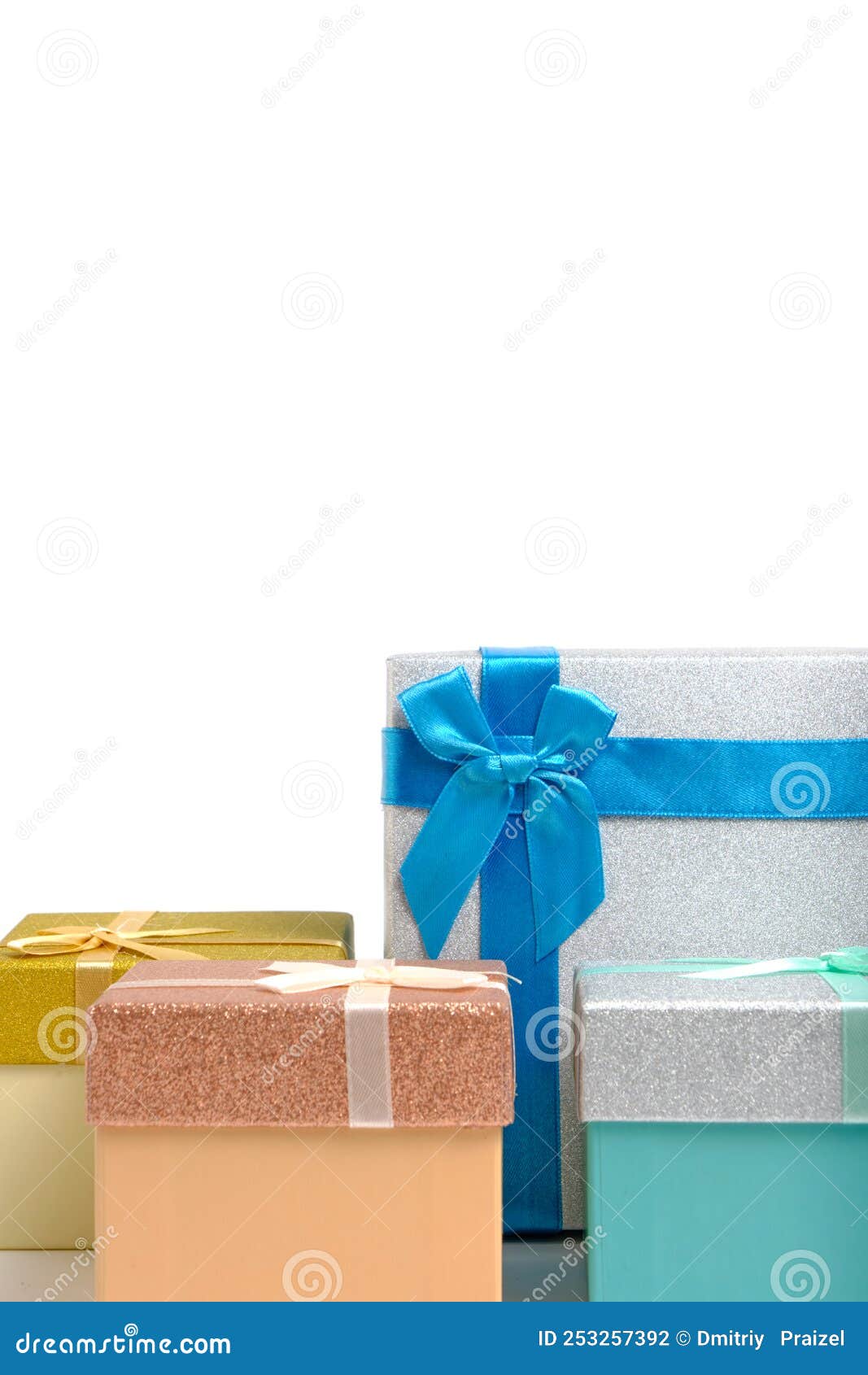 Holiday Gifts in Gift Boxes White Background Stock Photo - Image of ...