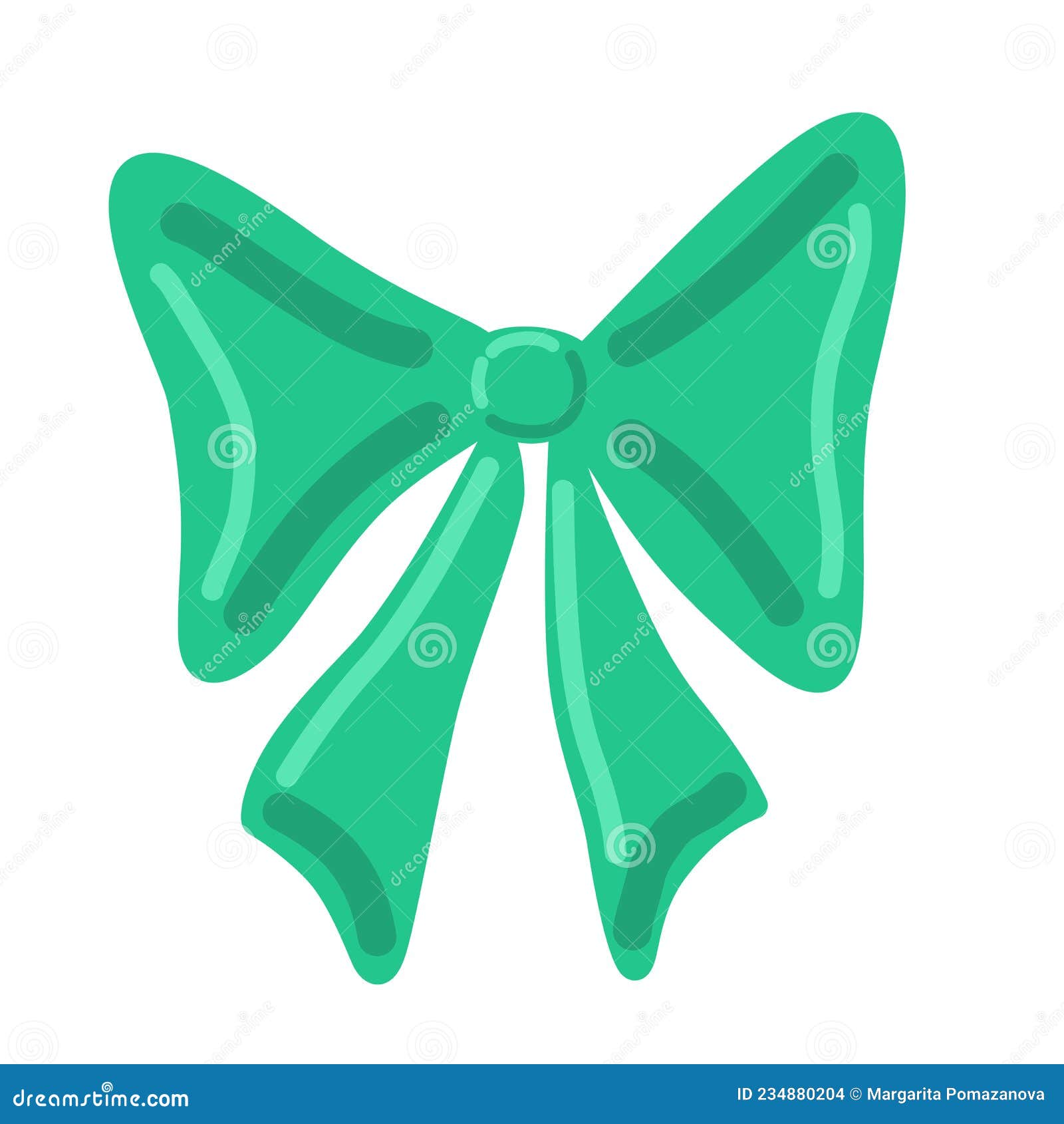 Holiday Green Bow for Decorations Vector Illustration Stock Vector ...