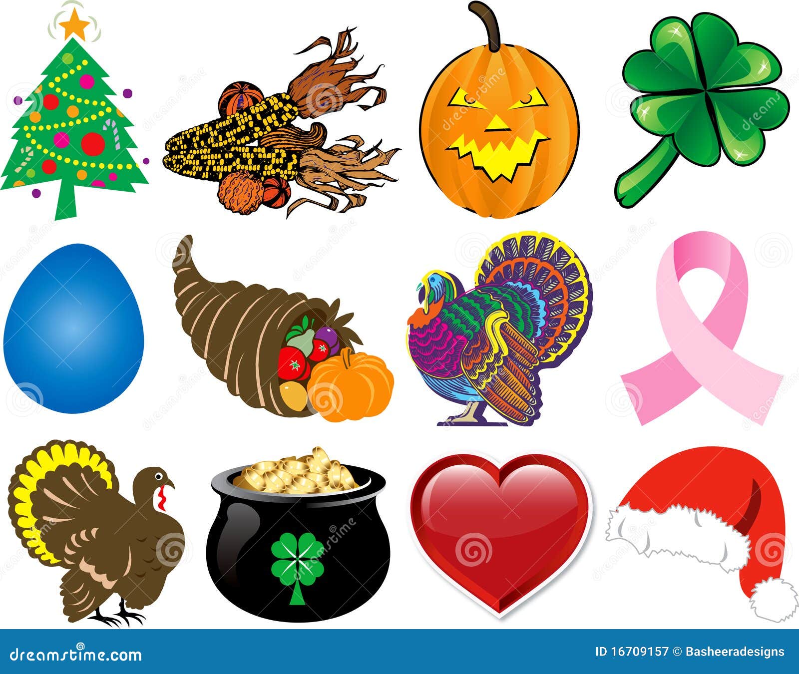 Holiday Icon Set 2 stock vector. Illustration of holiday - 16709157