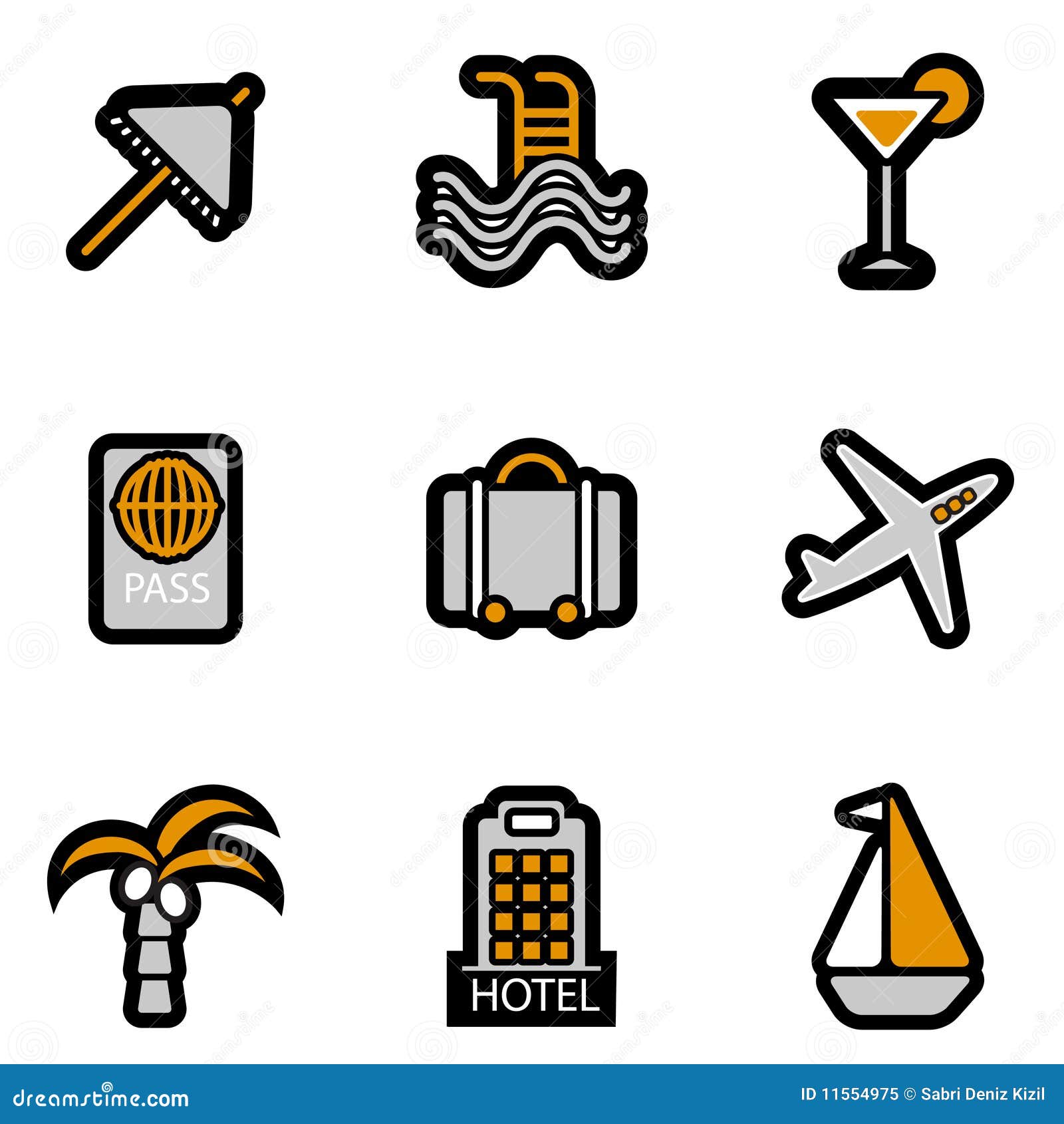 Holiday icon set vector stock vector. Illustration of nature - 11554975