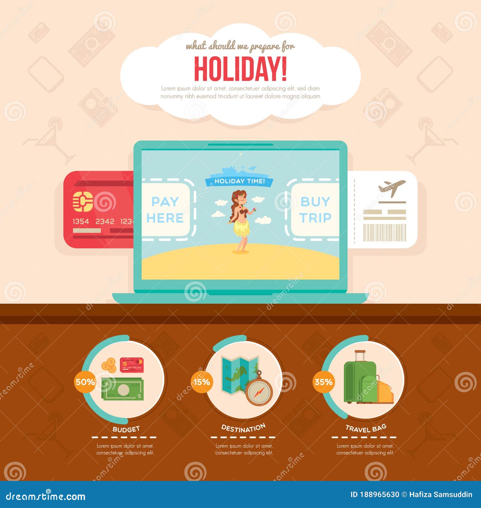 Holiday Infographic. Vector Illustration Decorative Design Stock Vector ...