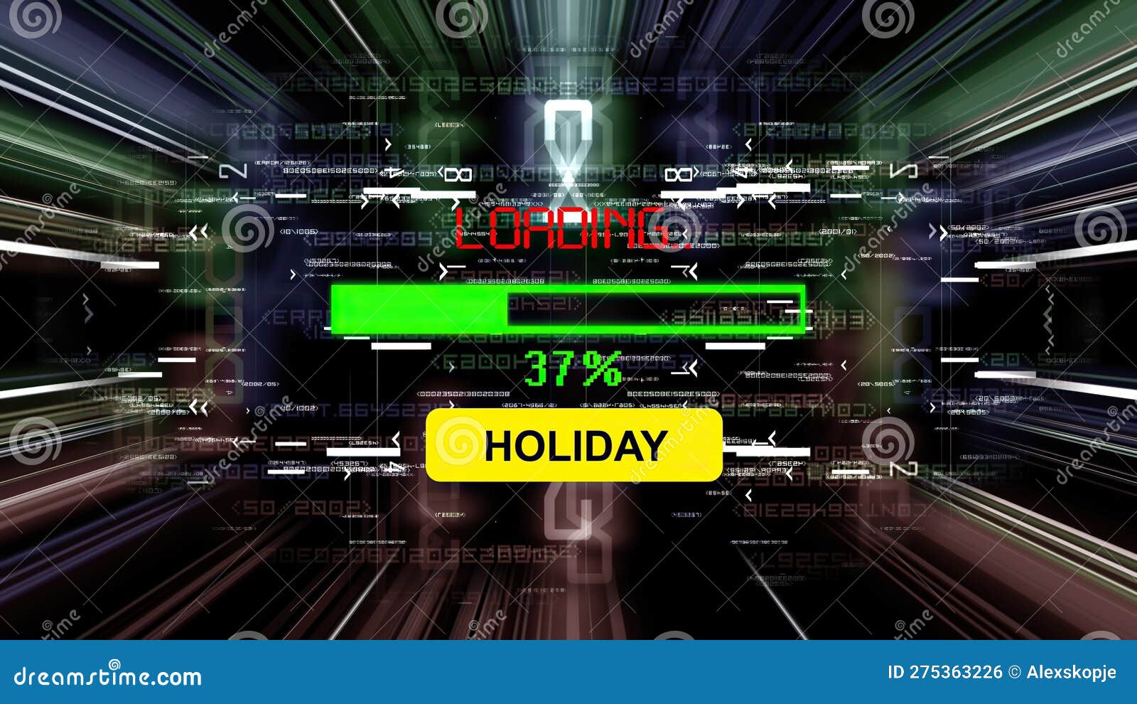 Holiday Loading Progress Bar on the Screen Stock Illustration ...
