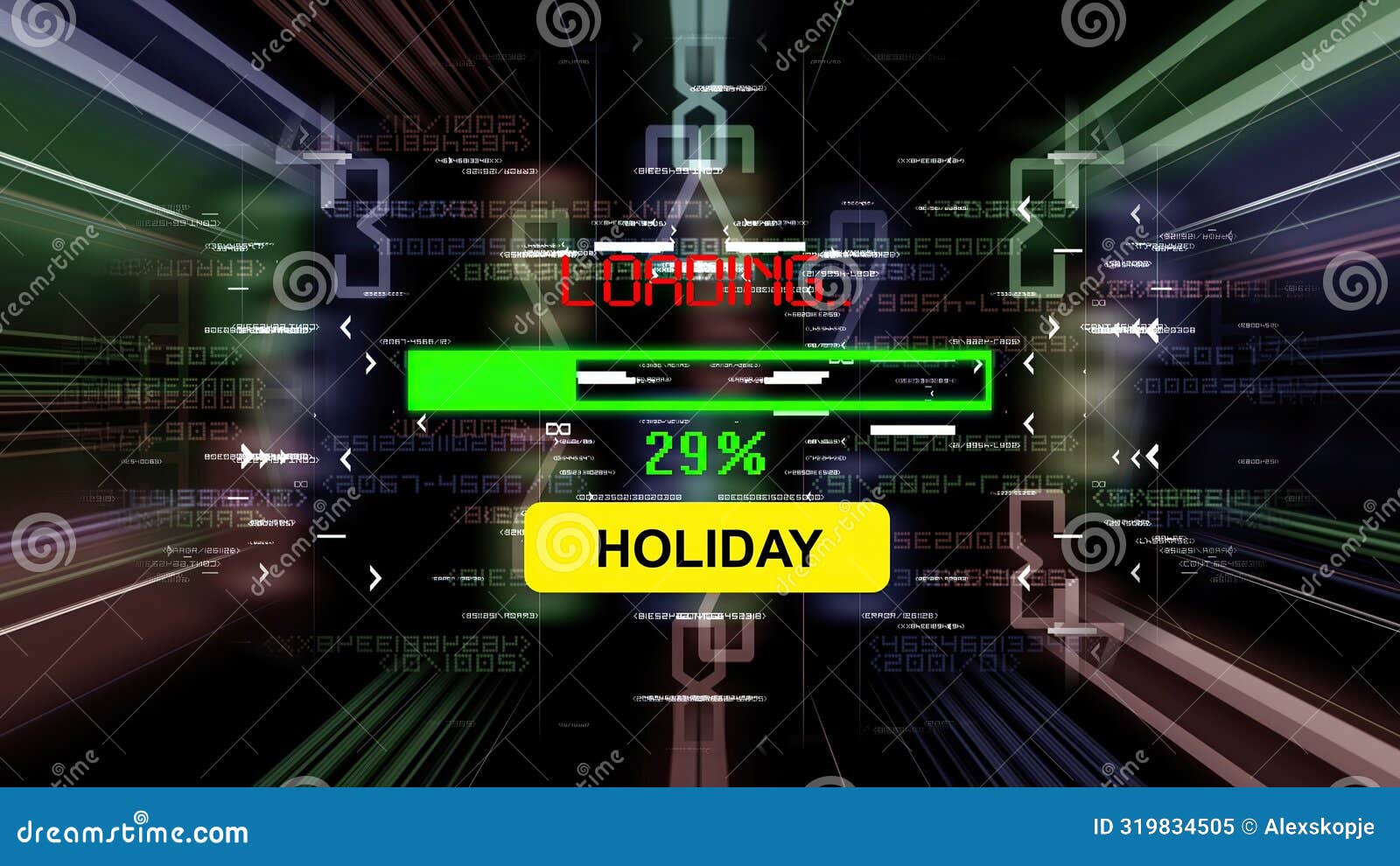 Holiday Loading Progress Bar on the Screen Stock Illustration ...