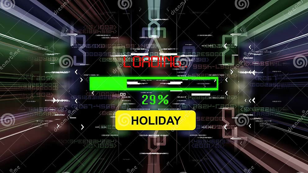 Holiday Loading Progress Bar on the Screen Stock Illustration ...