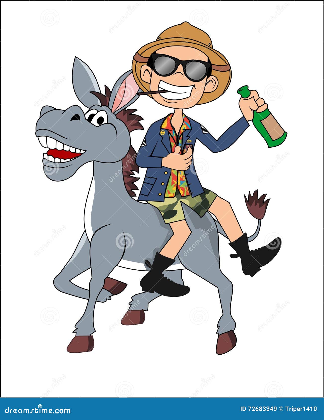 Donkey. Vector Drawing | CartoonDealer.com #75843763