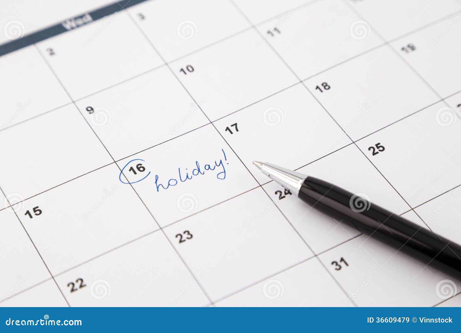 Holiday planning stock image. Image of agenda, calendar - 36609479