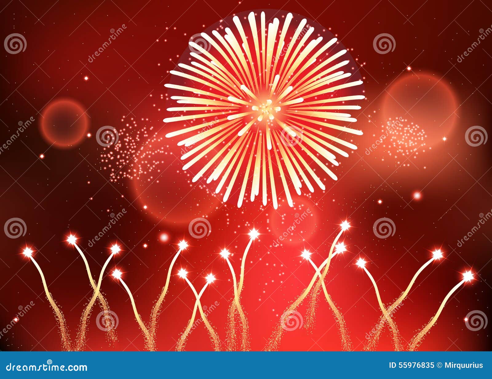 The Holiday Powerful Fireworks,eps 10 Stock Vector - Illustration of ...