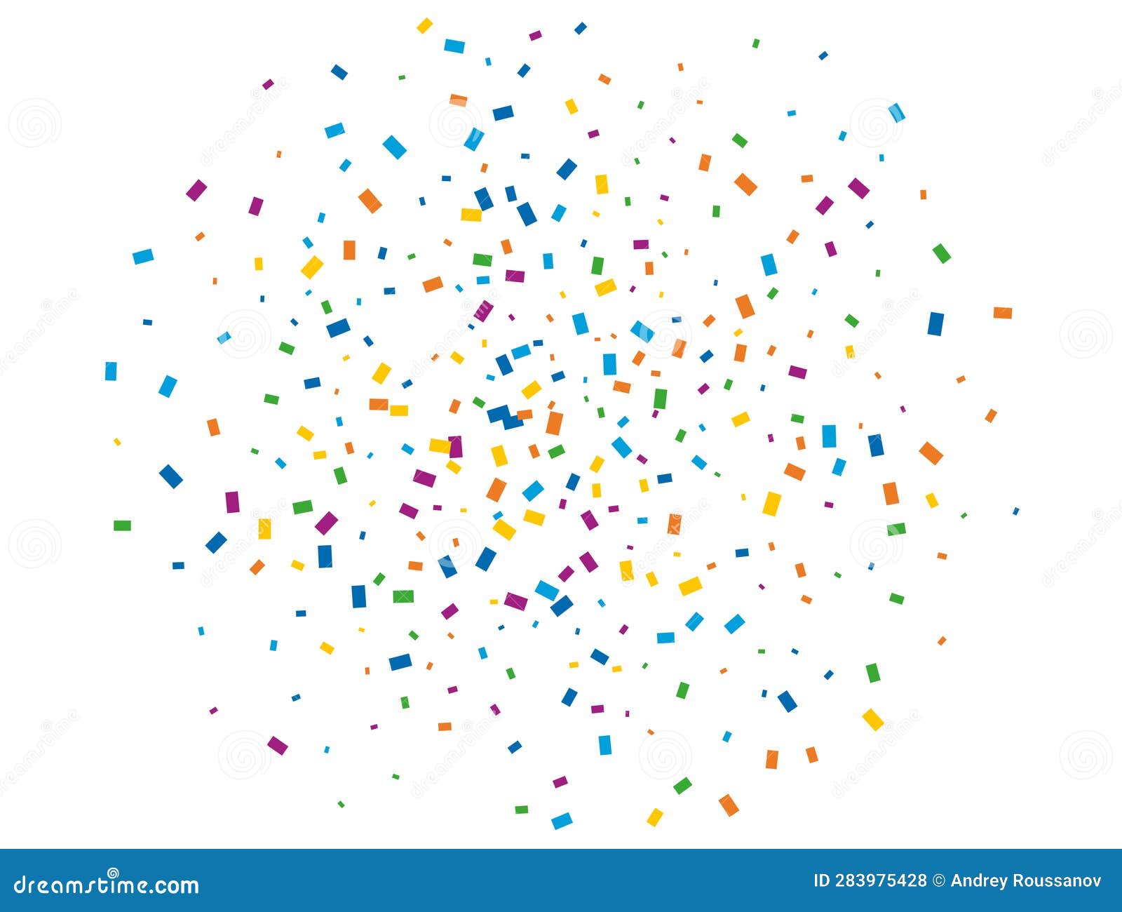 Holiday Rectangular Confetti. Light Rainbow Glitter Confetti Background ...