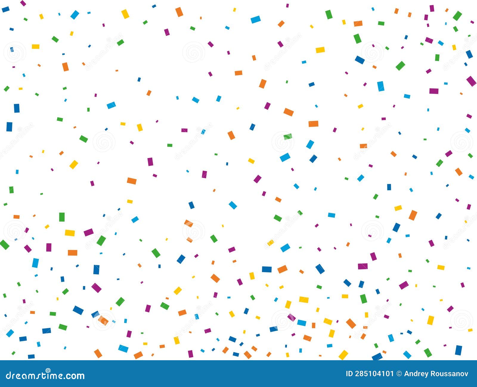 Holiday Rectangular Confetti. Light Rainbow Glitter Confetti Background ...