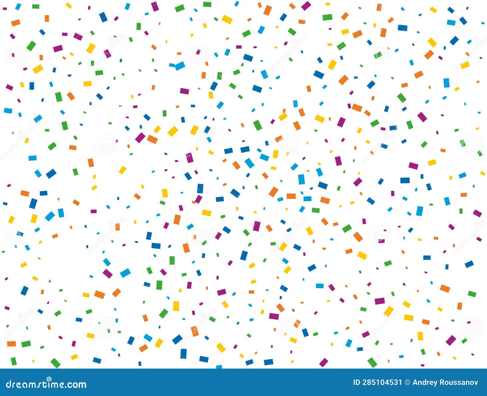 Holiday Rectangular Confetti. Light Rainbow Glitter Confetti Background ...