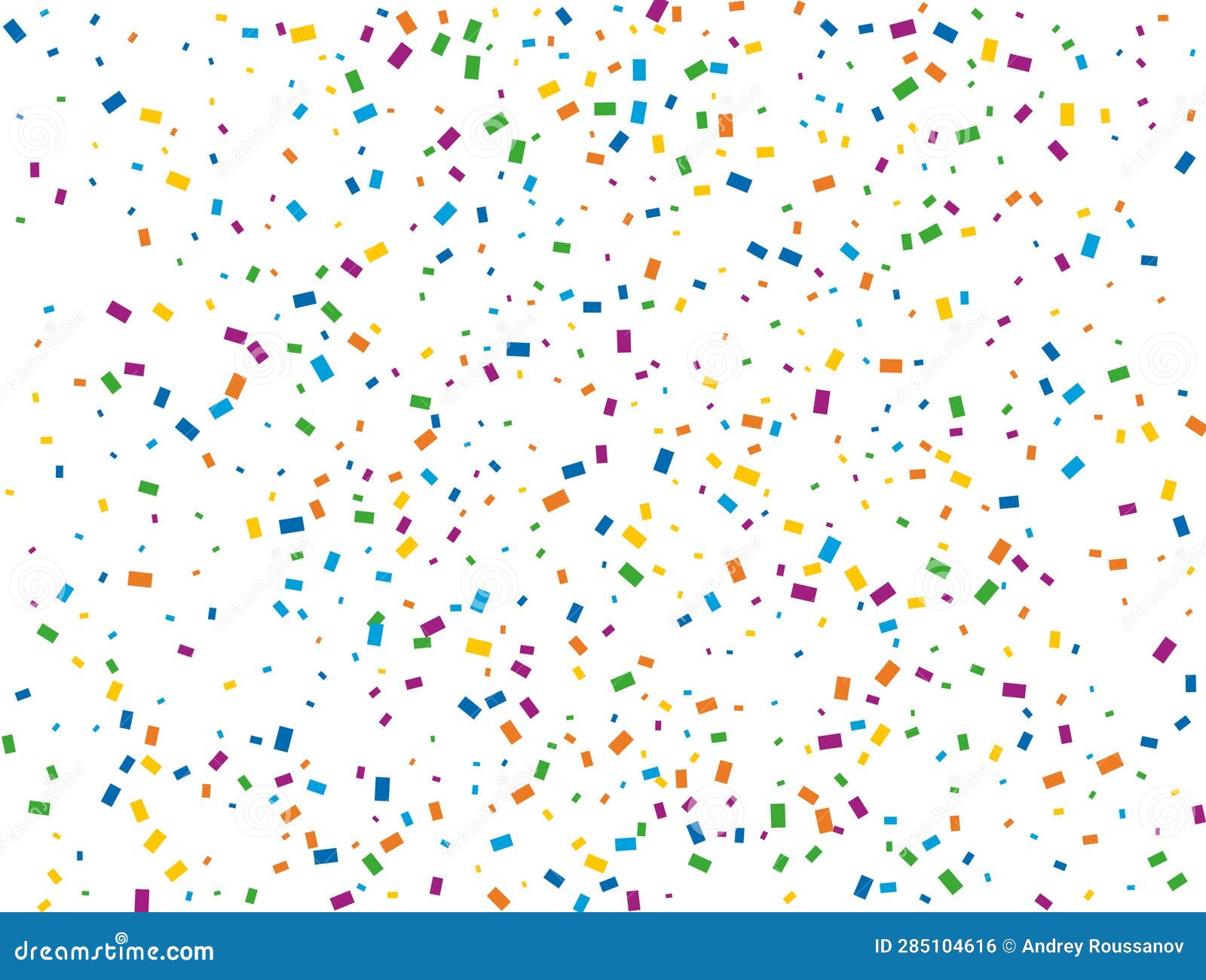 Holiday Rectangular Confetti. Light Rainbow Glitter Confetti Background ...