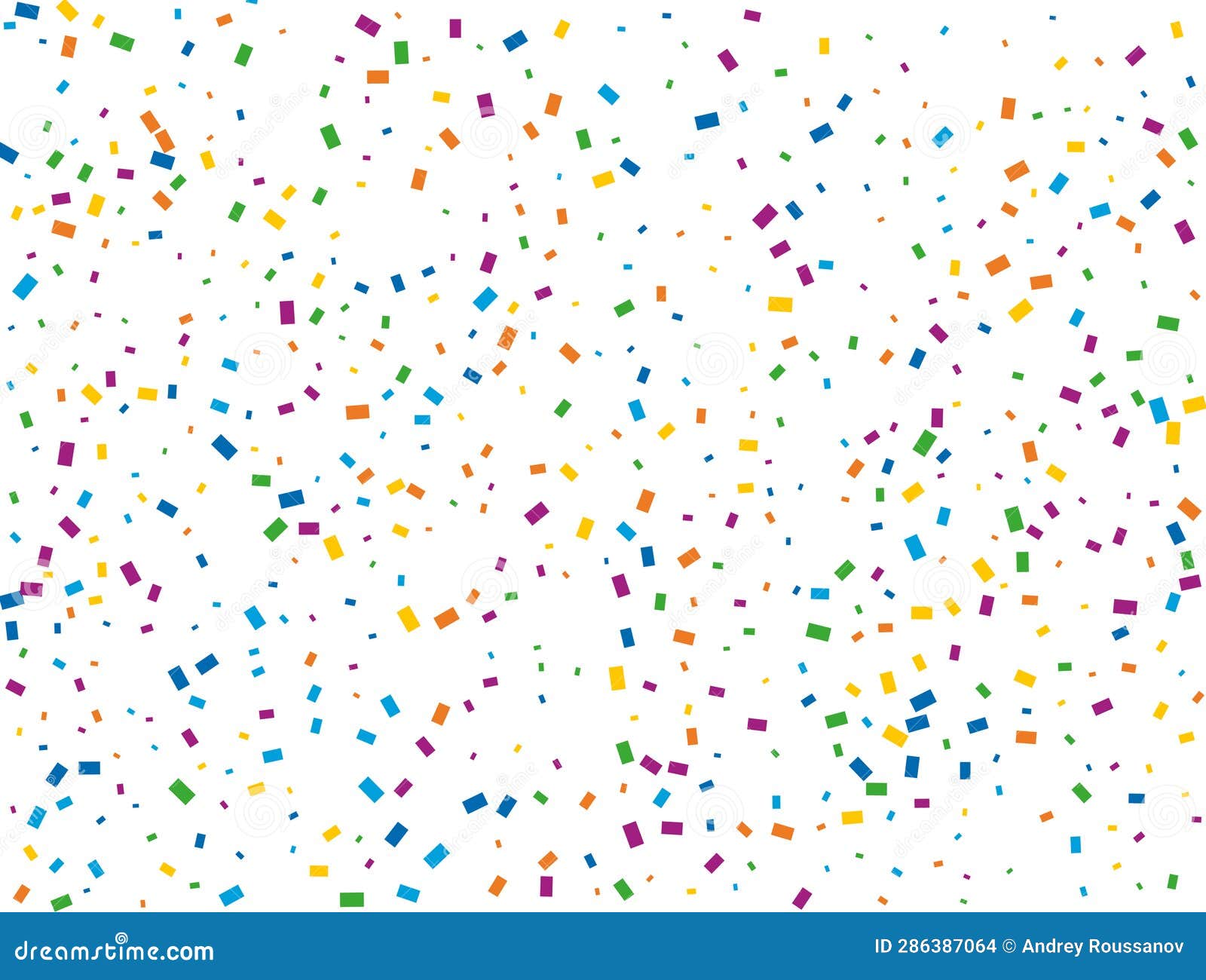 Holiday Rectangular Confetti. Light Rainbow Glitter Confetti Background ...