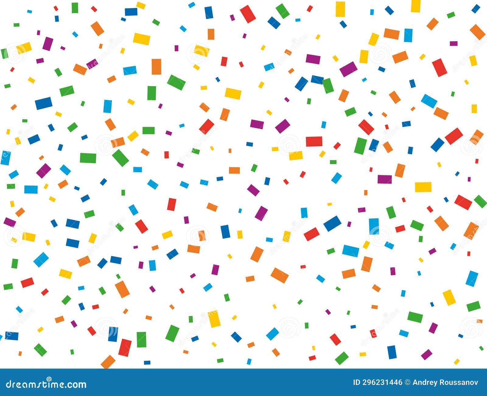 Holiday Rectangular Confetti. Light Rainbow Glitter Confetti Background ...