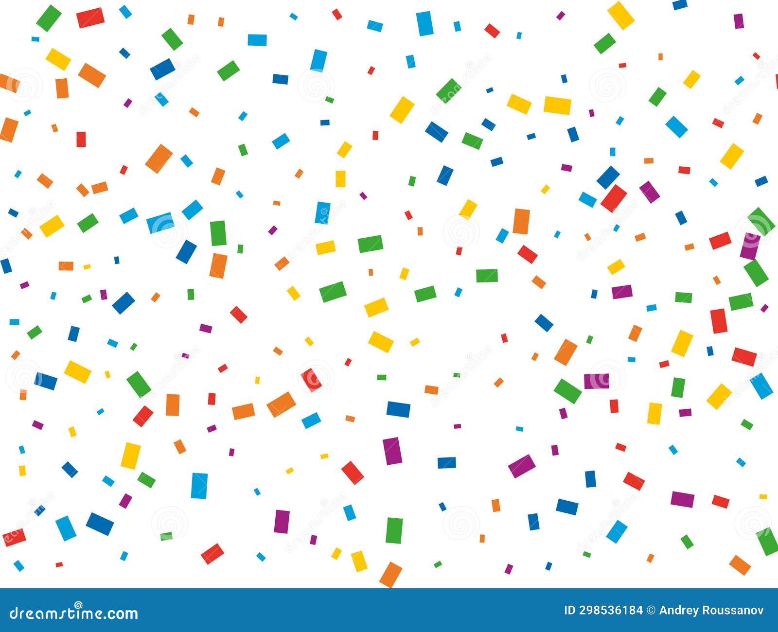 Holiday Rectangular Confetti. Light Rainbow Glitter Confetti Background ...