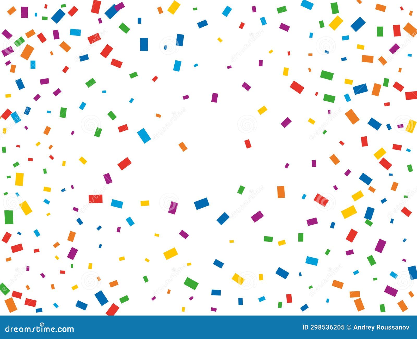 Holiday Rectangular Confetti. Light Rainbow Glitter Confetti Background ...