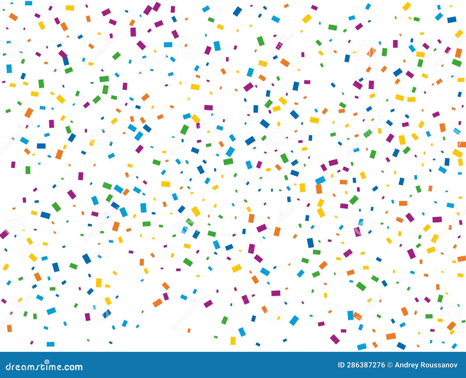 Holiday Rectangular Confetti. Light Rainbow Glitter Confetti Background ...