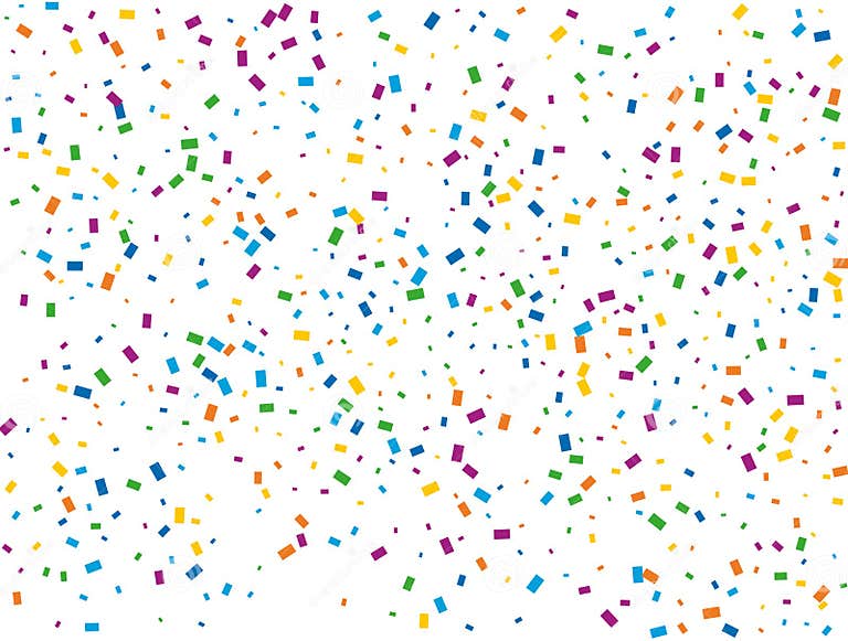 Holiday Rectangular Confetti. Light Rainbow Glitter Confetti Background ...