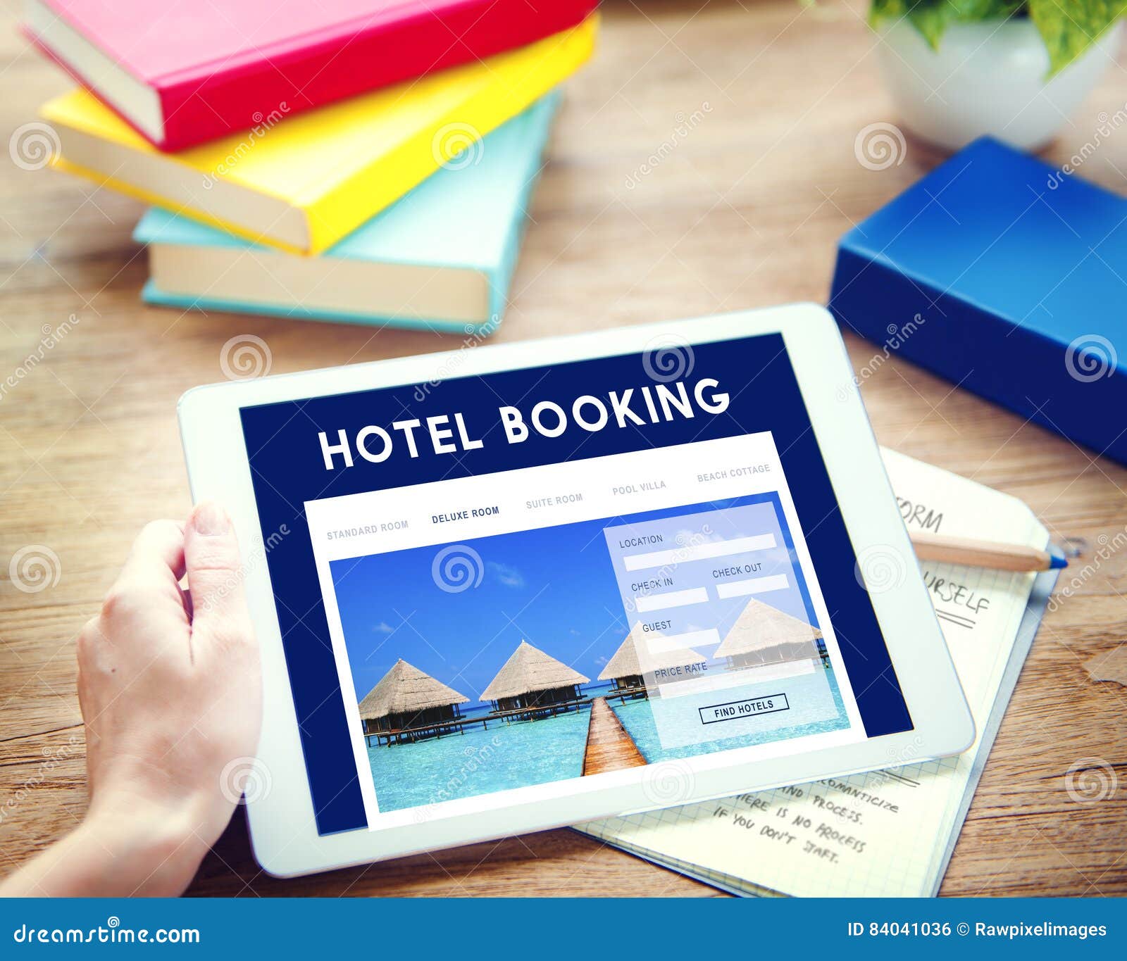Holiday Reservation Website Interface Concept Stock Photo - Image of ...