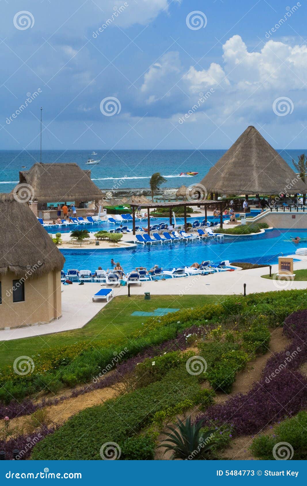Holiday resort pool area stock image. Image of grounds - 5484773