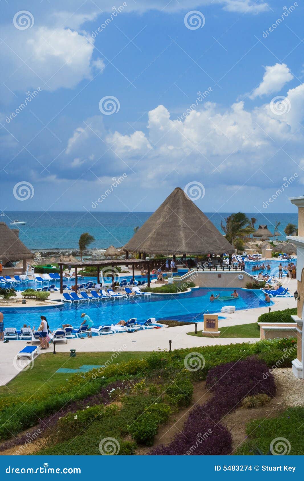 Holiday resort pools stock photo. Image of gardens, resort - 5483274