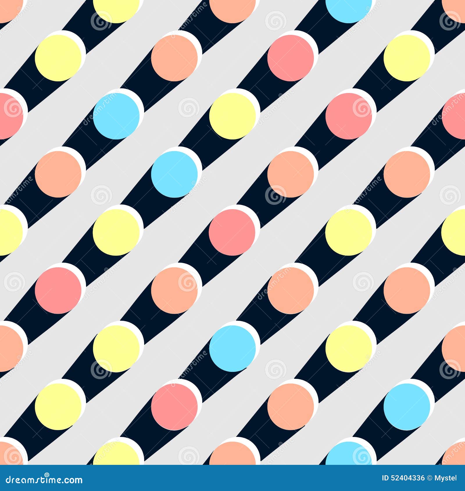 Holiday Retro Polka Dot Colorful Seamless Pattern Stock Vector ...