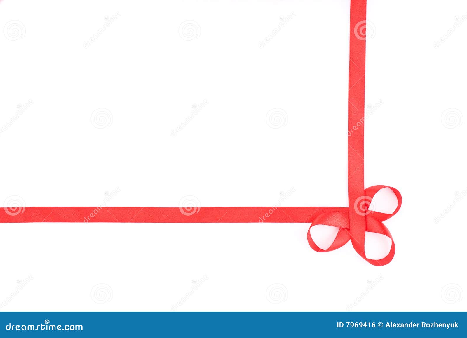 Holiday Ribbon for Greeting Card Stock Photo - Image of close ...