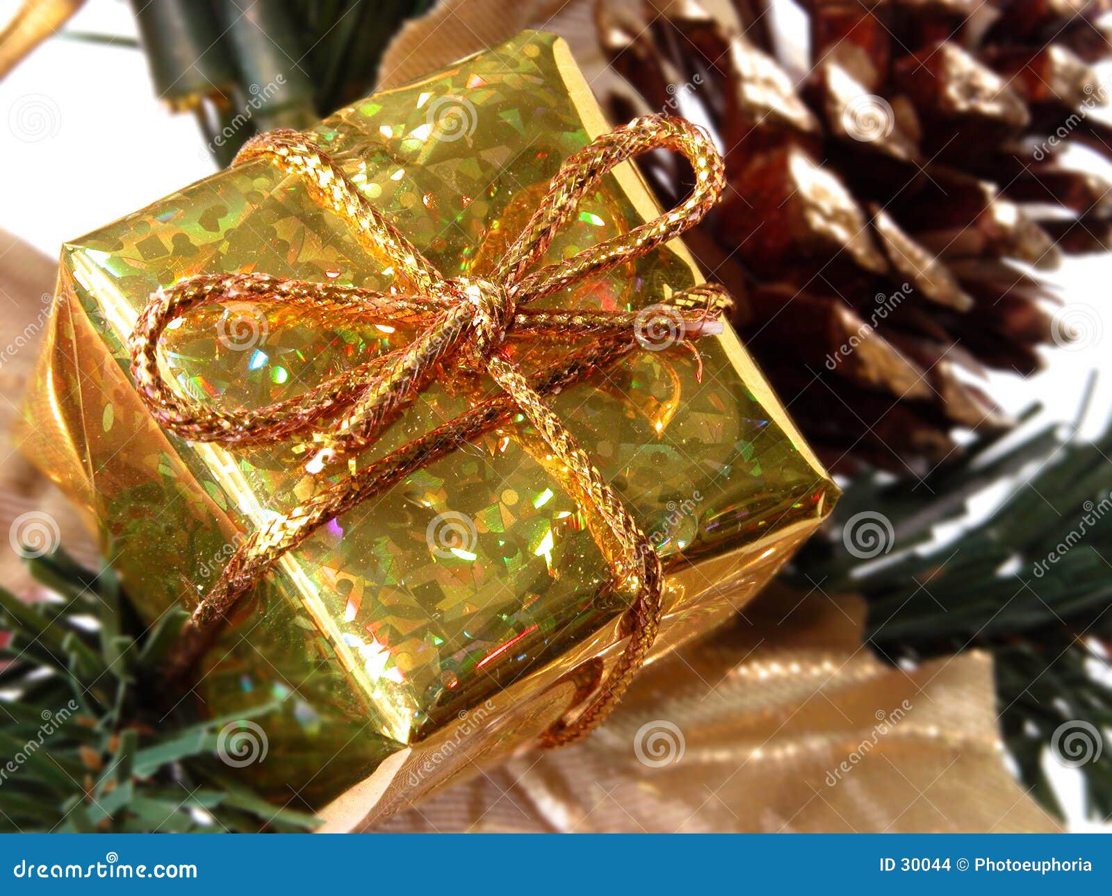 Holiday & Seasonal: Small Gold Gift Box Stock Photo - Image of wrap ...