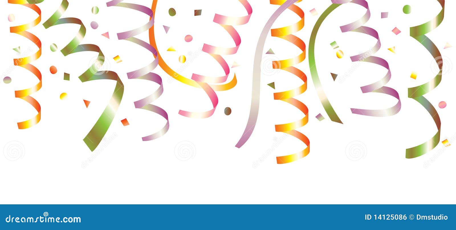 Holiday streamers stock vector. Illustration of decorate - 14125086